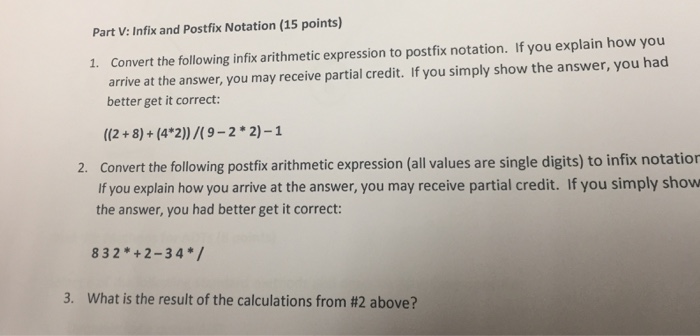 Solved Convert the following infix arithmetic expression to | Chegg.com