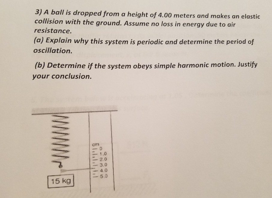 Solved A ball is dropped from a height of 4.00 meters and | Chegg.com