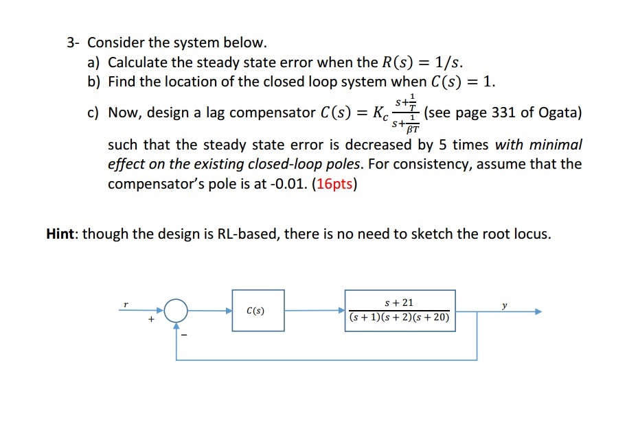 Solved Consider the system below. Calculate the steady | Chegg.com