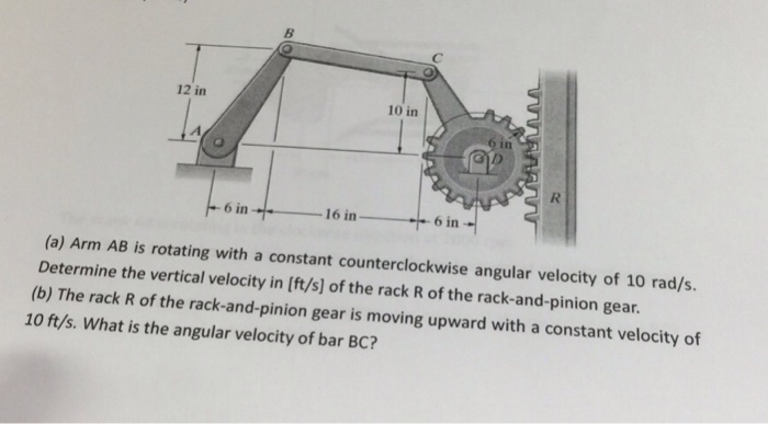Solved (a) Arm AB is rotating with a constant | Chegg.com