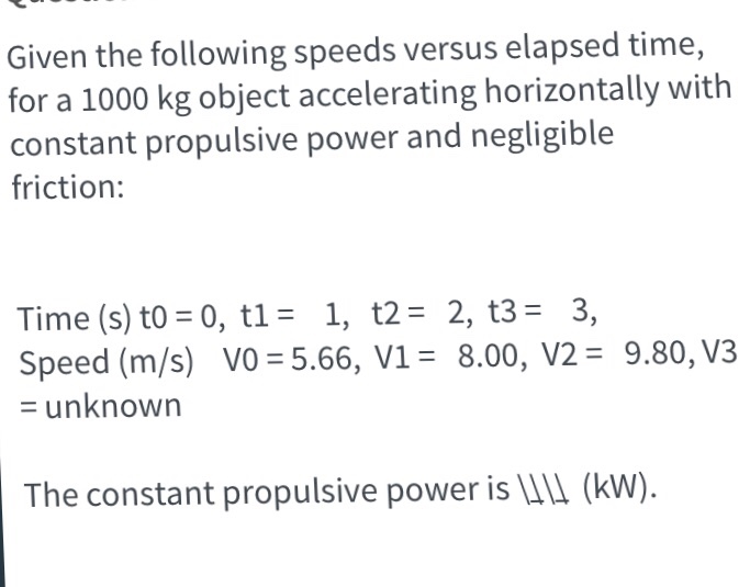Solved Given the following speeds versus elapsed time, for a | Chegg.com Solved Given the following speeds versus elapsed time, for a | Chegg.com