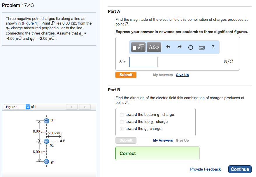 Solved Three negative point charges lie along a line as | Chegg.com