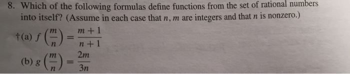 Solved 8. Which of the following formulas define functions | Chegg.com