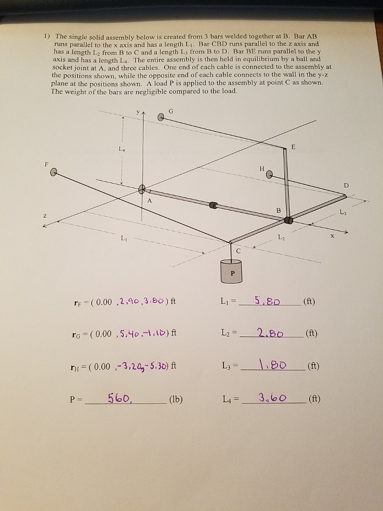 Solved 1) The single solid assembly below is created from 3 | Chegg.com