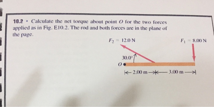 Solved Calculate the net torque about point O for the two | Chegg.com Solved Calculate the net torque about point O for the two | Chegg.com