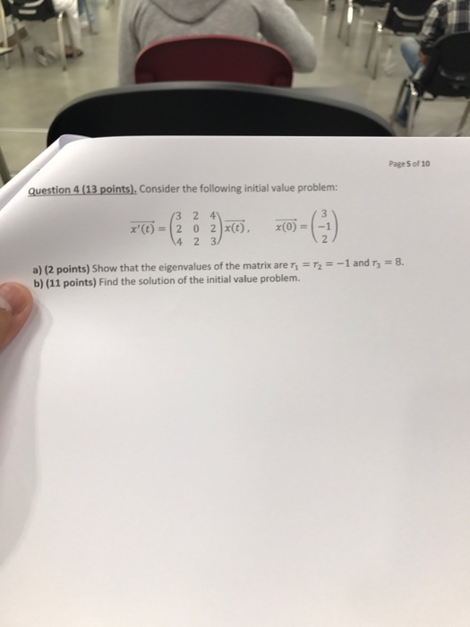 Solved Consider the following initial value problem: | Chegg.com