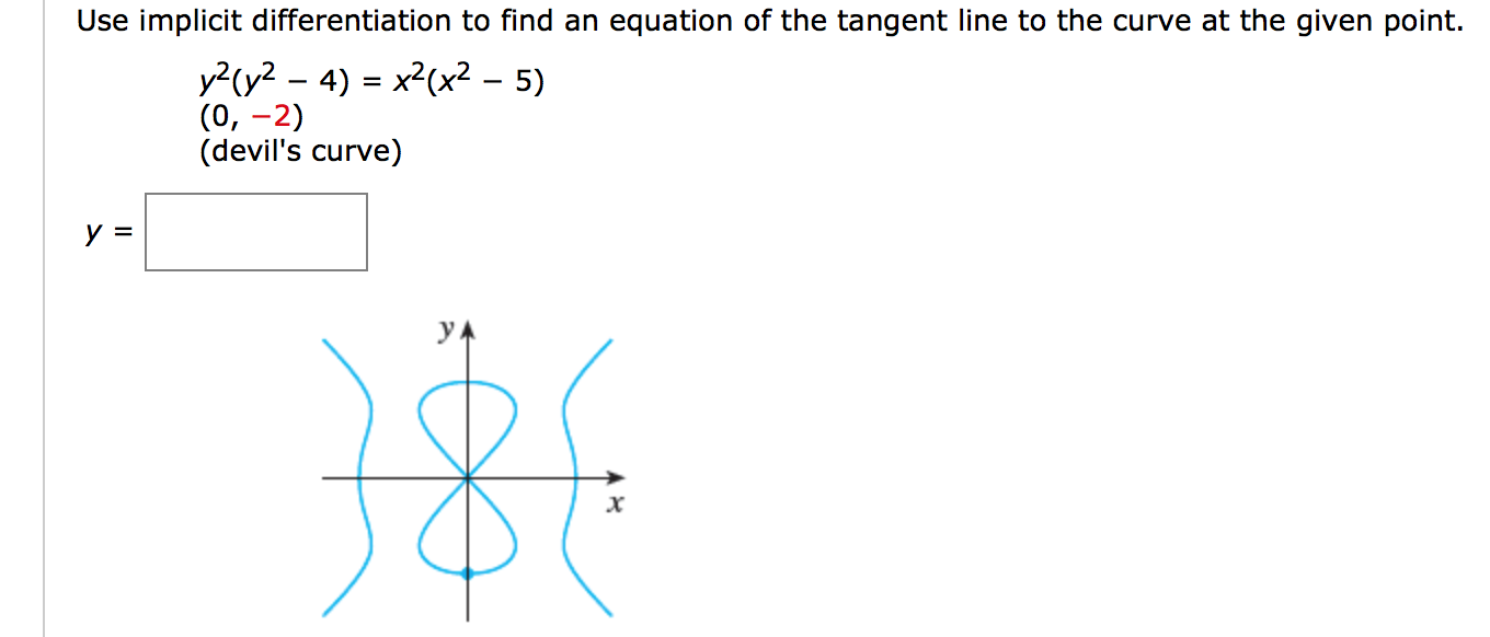 Solved Use implicit differentiation to find an equation of | Chegg.com