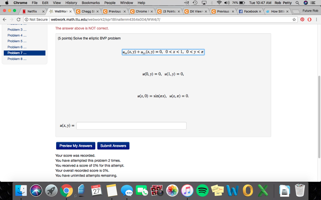 Solved Chrome File Edit View History Bookmarks People Window | Chegg.com
