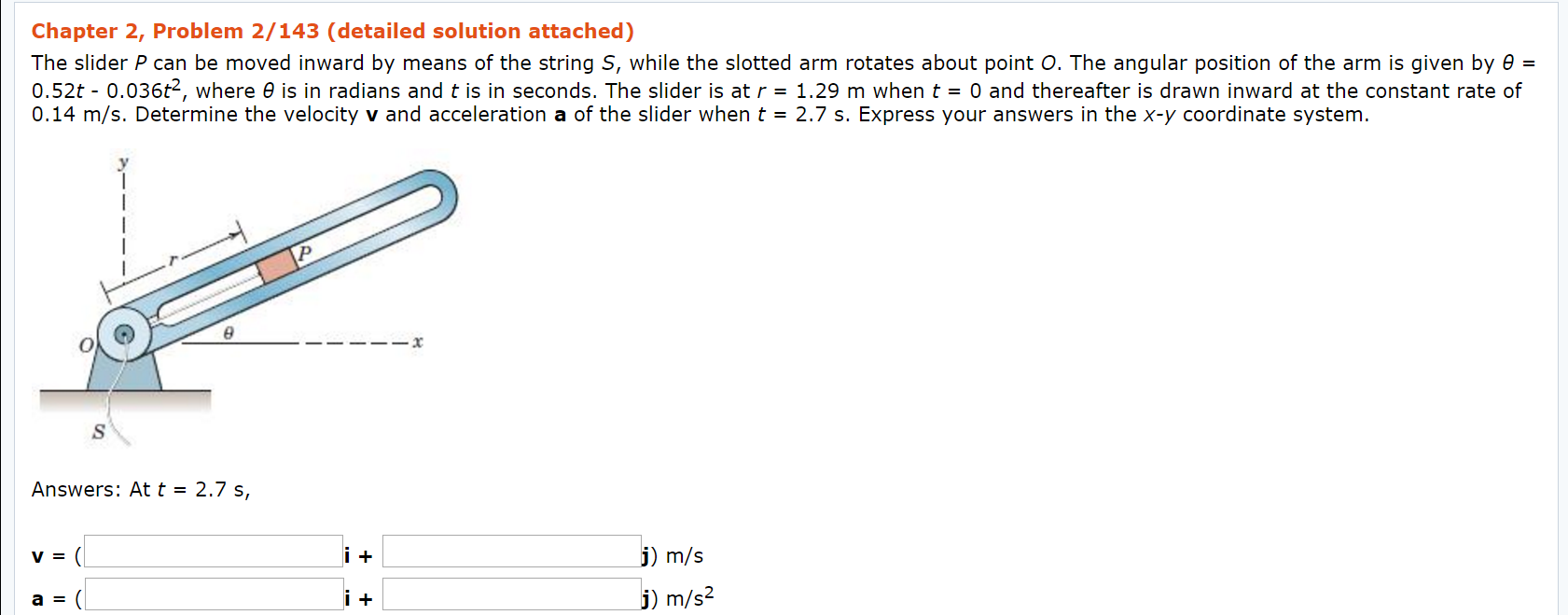 The slider P can be moved inward by means of the | Chegg.com
