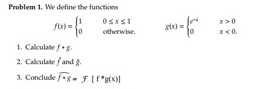 Solved Problem 1. We define the functions 0 sx 1 otherwise. | Chegg.com