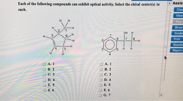 Solved Each of the following compounds can exhibit optical | Chegg.com