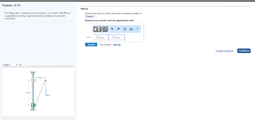 Solved The 5-kg collar is initially at rest at position 1. A | Chegg.com