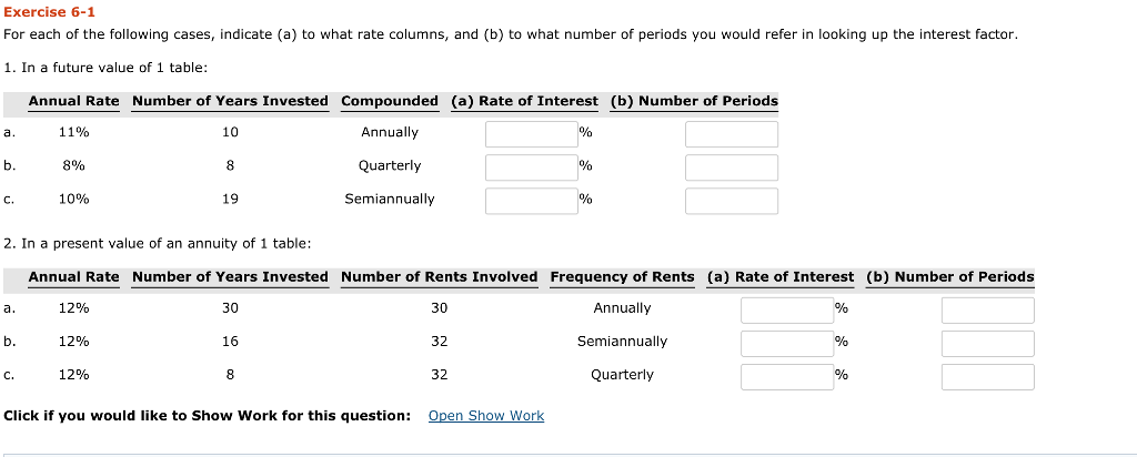Solved Exercise 6-1 For each of the following cases, | Chegg.com