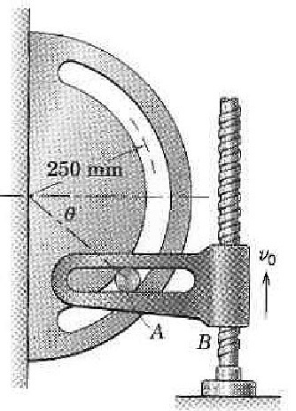 Solved Th motion of pin A in the fixed circular slot is | Chegg.com