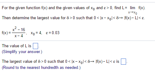 Solved For the given function f(x) and the given values of | Chegg.com