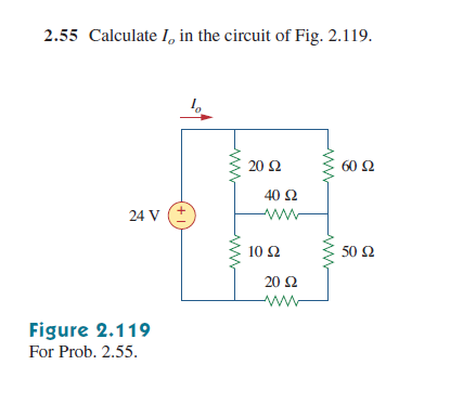 Solved Calculate I_0 in the circuit of Fig. 2.119. | Chegg.com