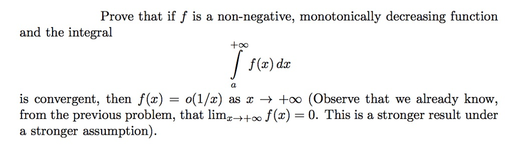 Solved Prove that if f is a non-negative, monotonically | Chegg.com