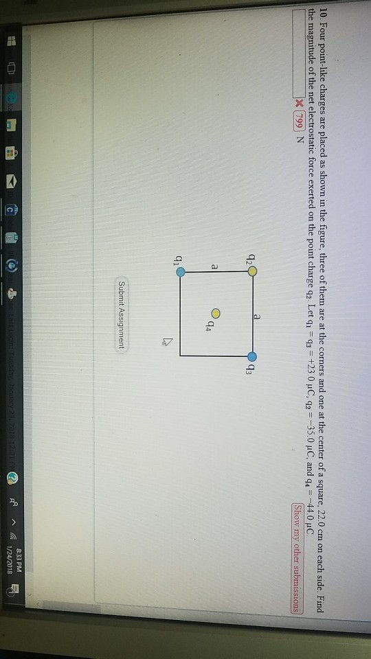 Solved 10. Four point-like charges are placed as shown in | Chegg.com