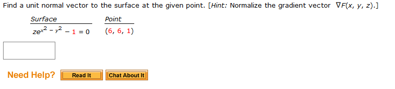 Solved Find A Unit Normal Vector To The Surface At The Given