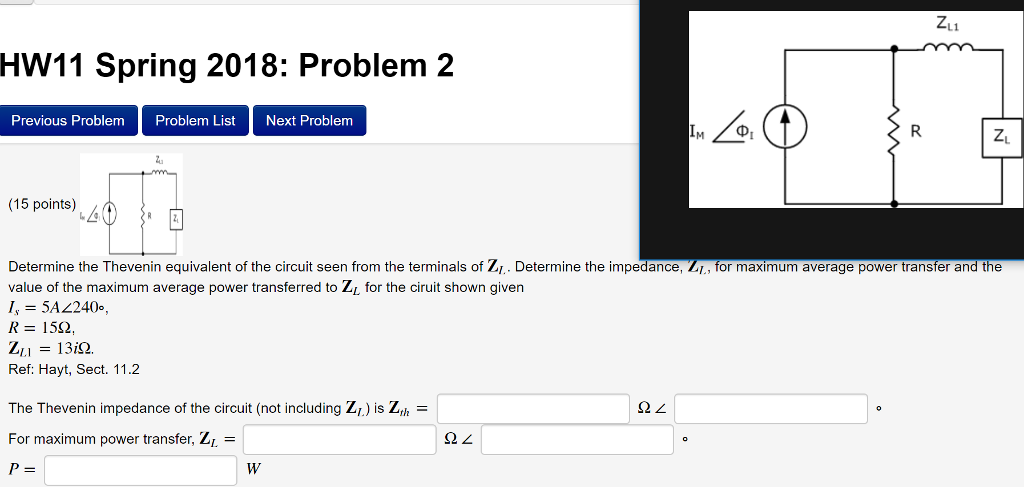 Solved HW11 Spring 2018: Problem 2 Previous Problem Problem | Chegg.com