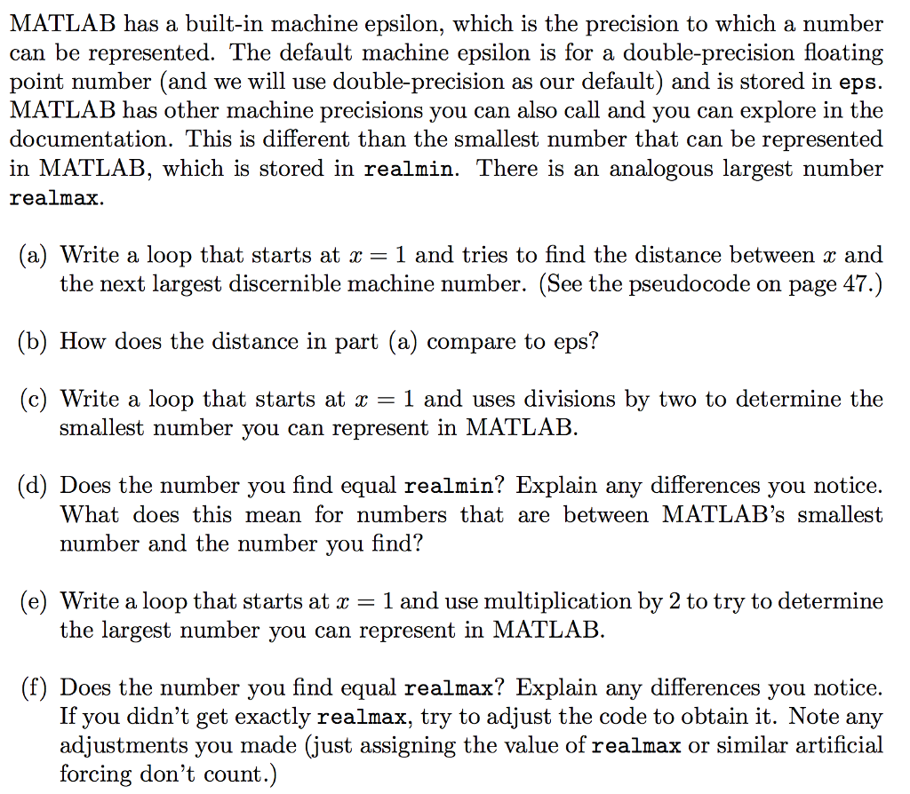 Machine Epsilon Pseudocode Epsi Leftarrow 10
