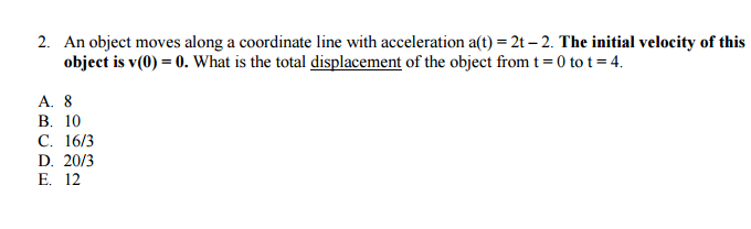 Solved An Object Moves Along A Coordinate Line With Accel