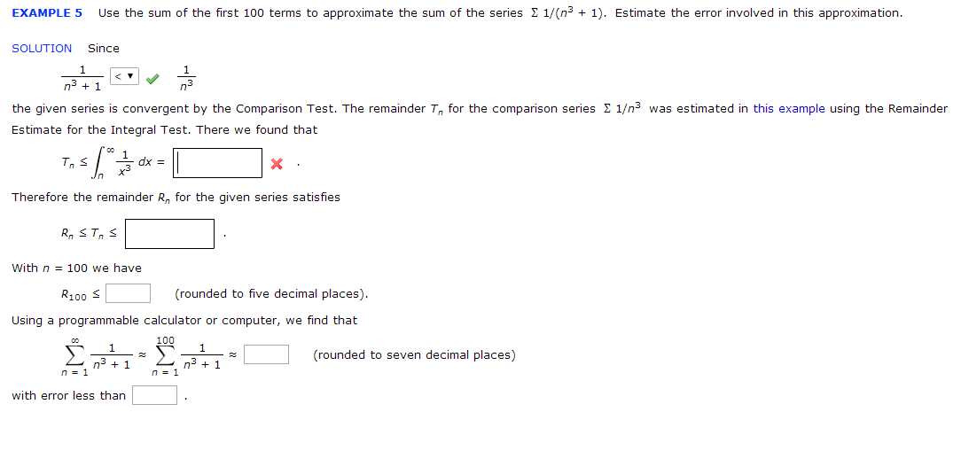 Solved Use the sum of the first 100 terms to approximate the | Chegg.com