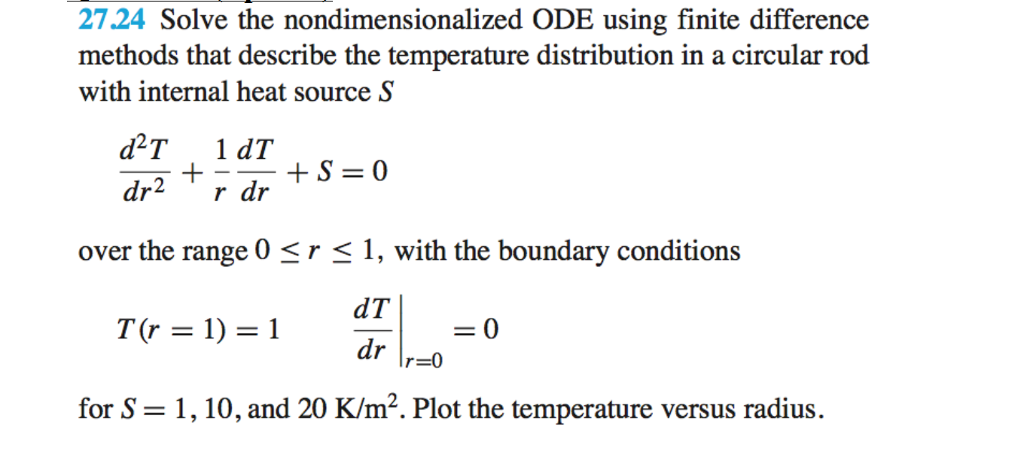 Solved Solve the nondimensionalized ODE using finite | Chegg.com
