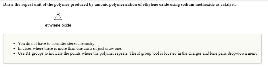 Solved Draw The Repeat Unit Of The Polymer Produced By