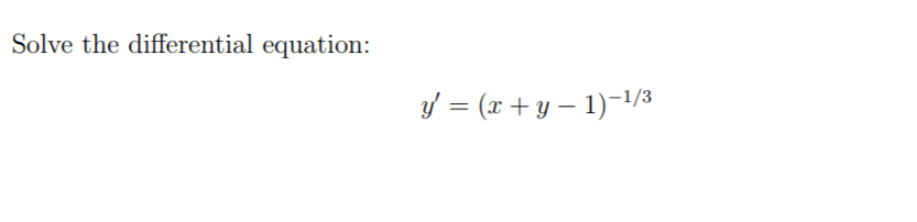 Solved Solve the differential equation: | Chegg.com