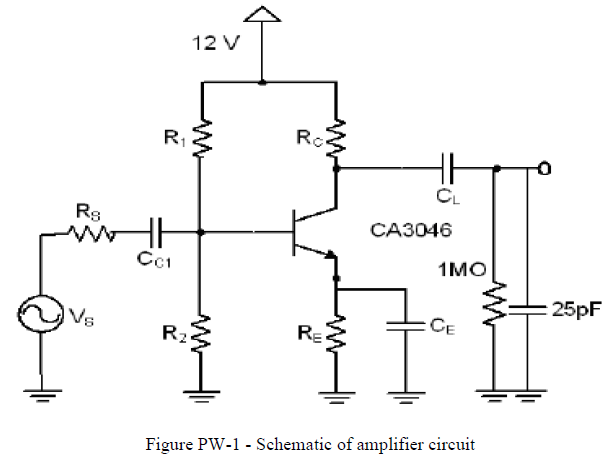 Design a one-stage common emitter (CE) amplifier | Chegg.com