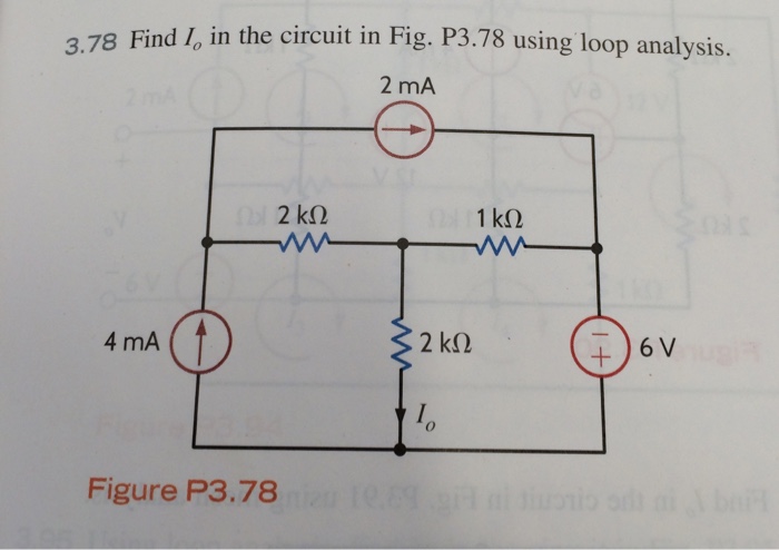 Solved Find I_0 in the circuit in Fig P3.78 using loop | Chegg.com