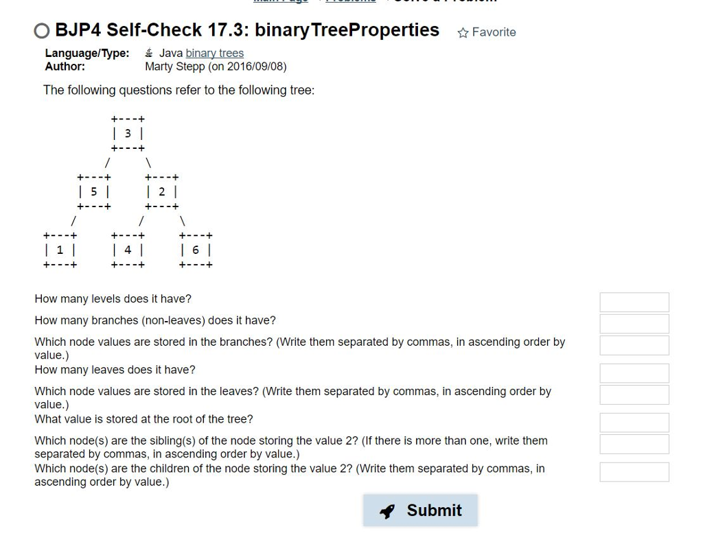 Solved O BJP4 Self-Check 17.3: binaryTreeProperties | Chegg.com