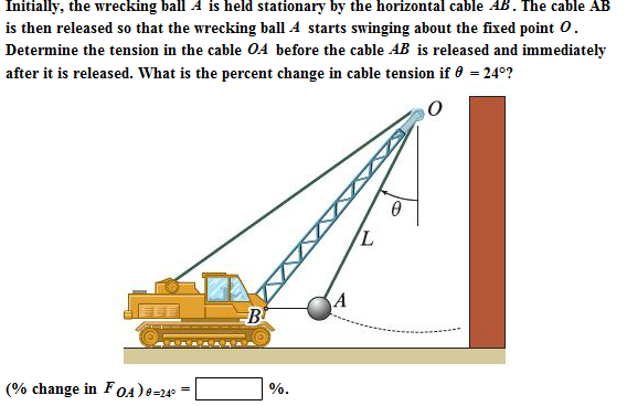 Solved Initially, the wrecking ball A is held stationary by | Chegg.com Solved Initially, the wrecking ball A is held stationary by | Chegg.com