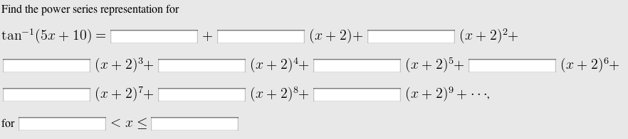 Solved: Find The Power Series Representation For Tan-1(5x ... | Chegg.com