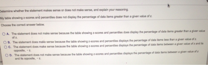 Solved Determine whether the statement makes sense or does | Chegg.com