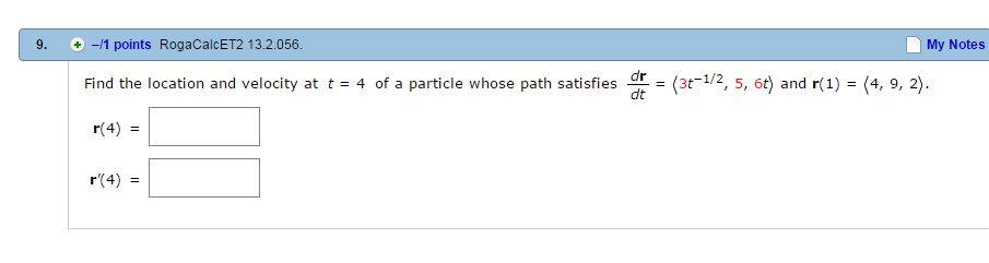 Solved Find the location and velocity at t = 4 of a particle | Chegg.com