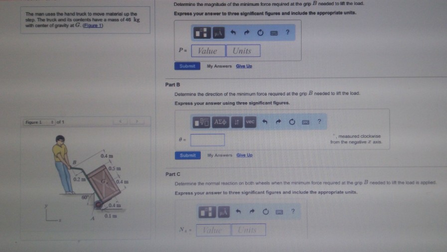 Solved Determine the magnitude of the minimum force required | Chegg.com