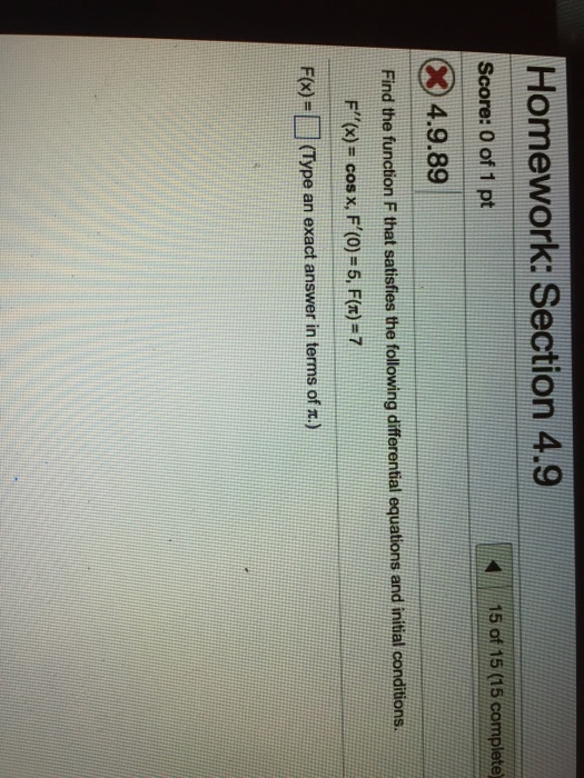 Solved Find the function F that satisfies the following | Chegg.com Solved Find the function F that satisfies the following | Chegg.com