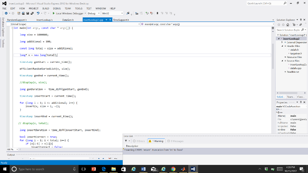 Solved The following code takes in a sorted array of numbers | Chegg.com