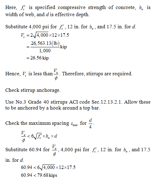 (Solved) - Figure P6-9 shows an interior span of a continuous beam. The ...