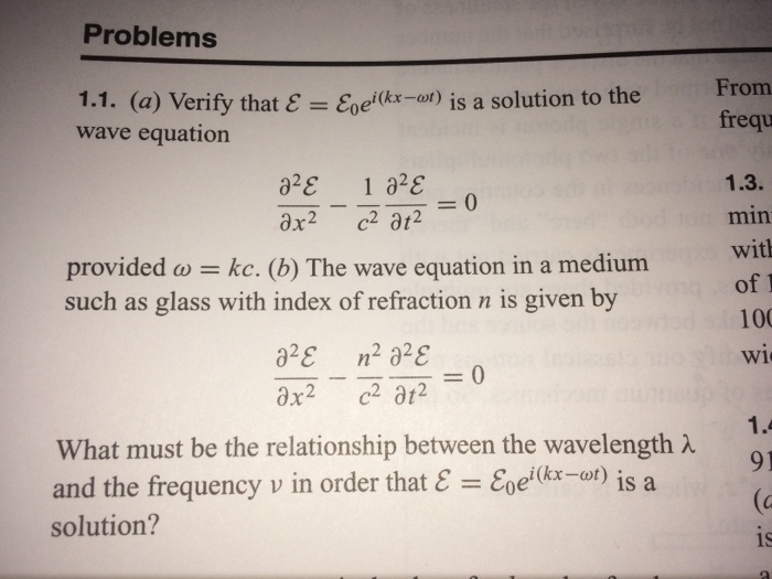 Solved Verify that epsilon = epsilon_0 e^i(kx - omega t) is | Chegg.com