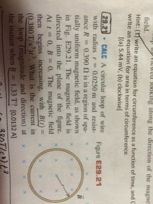 Solved A circular loop of wire with radius r = 0.0250 m and | Chegg.com