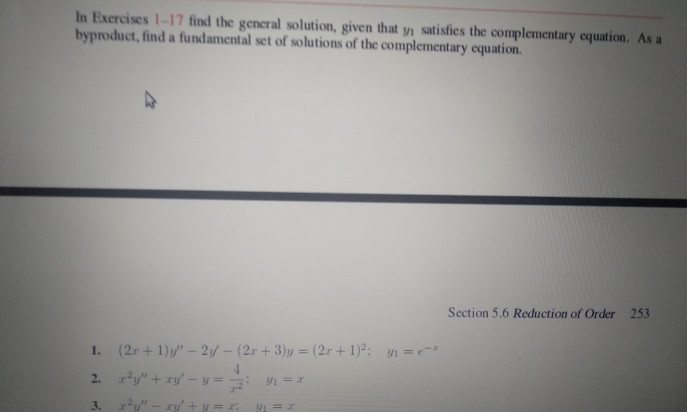 Solved In Exercises 1-17 find the general solution, given | Chegg.com