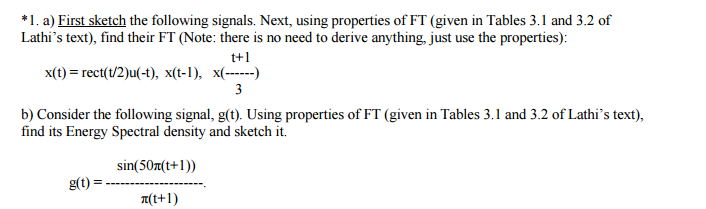 Solved First sketch the following signals. Next, using | Chegg.com