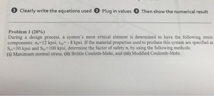 Solved Clearly write the equations used Plug in values | Chegg.com