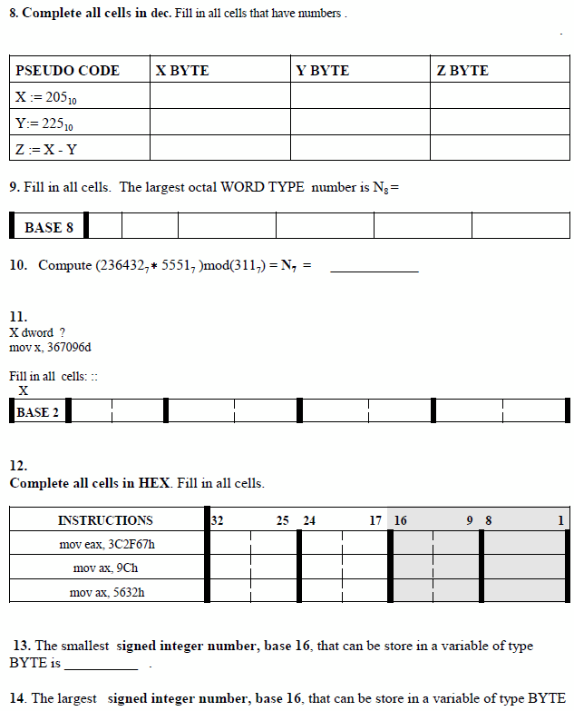 Solved I need help with these assembly language questions. | Chegg.com
