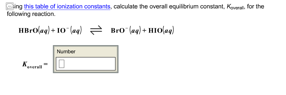 Solved Using this table of ionization constants, calculate | Chegg.com