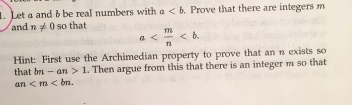 Solved let a and b be real numbers with a
