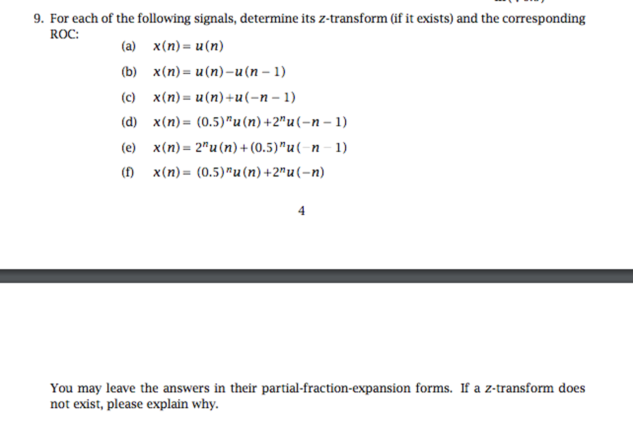 Solved For each of the following signals, determine its | Chegg.com